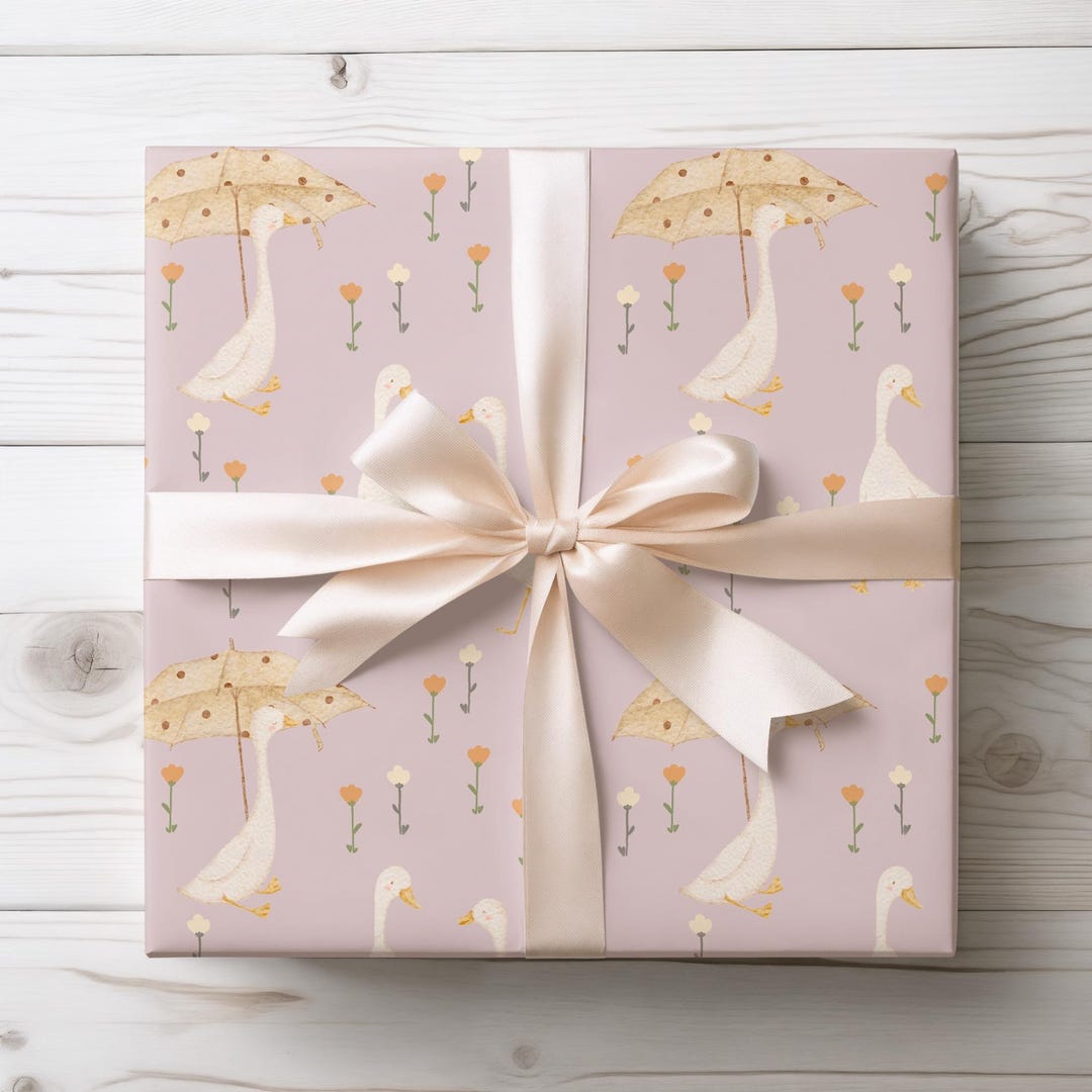 Mother Goose Wrapping Paper, Elegant Nursery Wrapping Paper, Baby ...