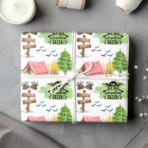 Let the Adventure Begin Baby Shower Wrapping Paper, Adventure Awaits ...