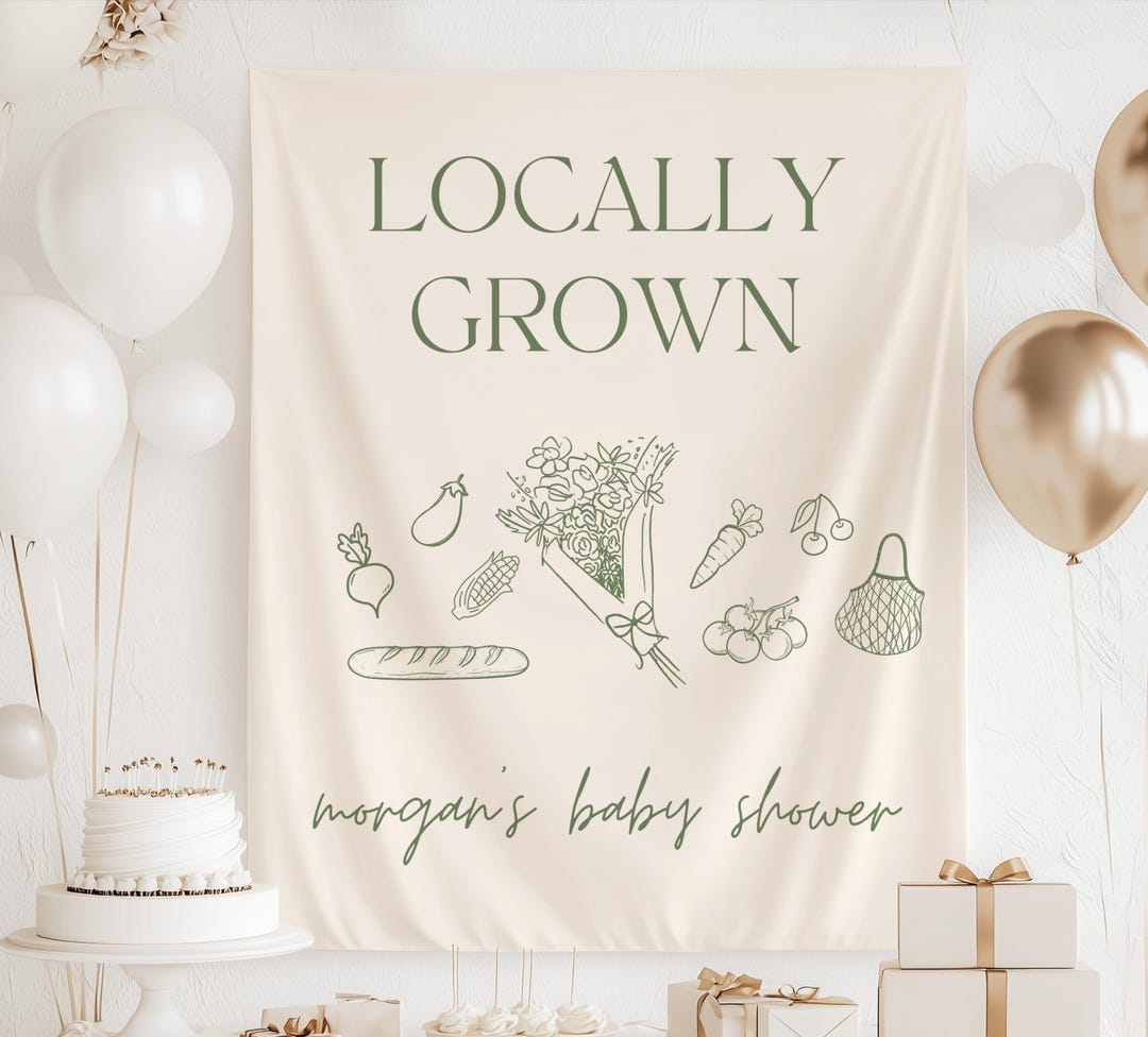 Locally Grown Baby Shower Decorations, Farmers Market Baby Shower ...