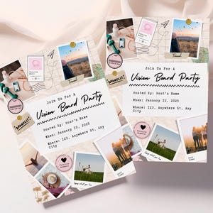 Vision Board Party Invitation, Digital Vision Board Invitation ...