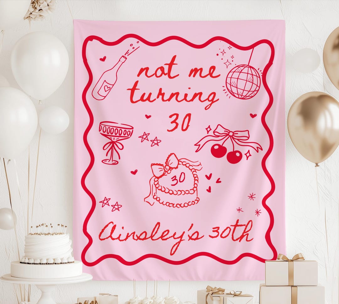 Not Me Turning 30 Banner, 30th Birthday Banner, 30th Birthday ...