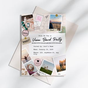 Vision Board Party Invitation, Digital Vision Board Invitation ...