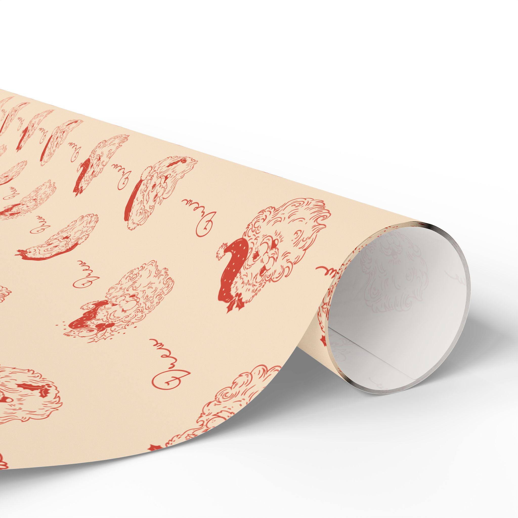 Vintage Christmas Wrapping Paper Personalized, Santa Wrapping Paper ...