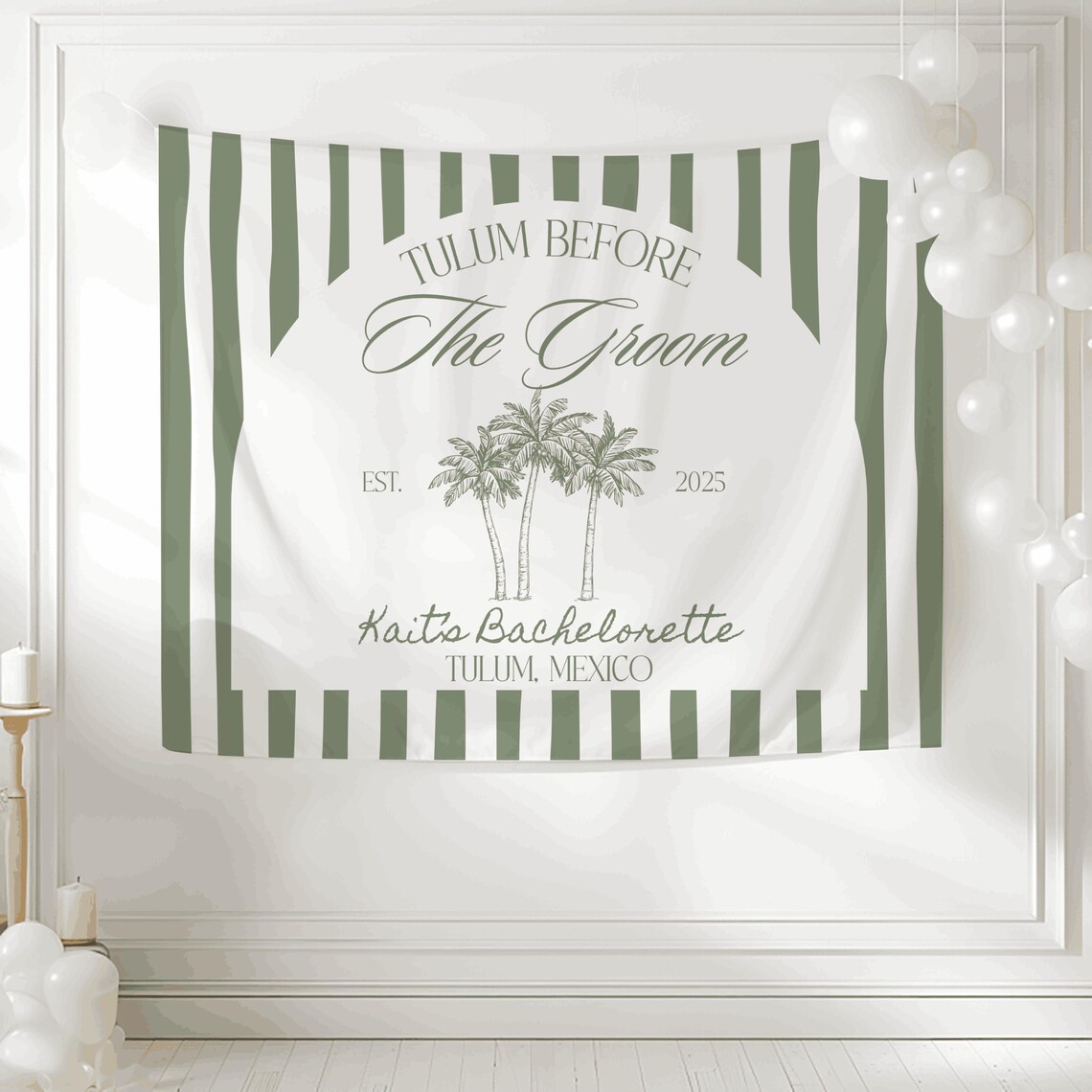 Tulum Bachelorette Banner, Tulum Before the Groom Backdrop, Custom ...