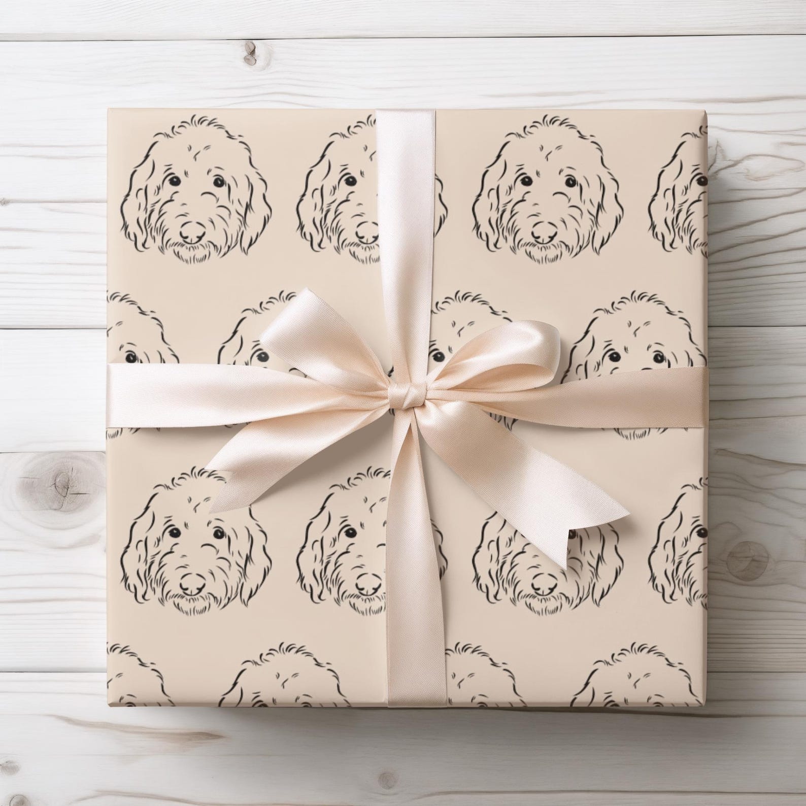 Golden Doodle Wrapping Paper, Cute Dog Gift Wrap, Pet Lover Gift Wrap ...