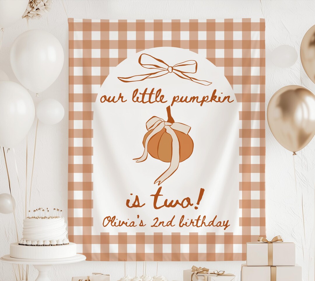 Our Little Pumpkin is Turning TWO Banner, Our Little Pumpkin is Two ...