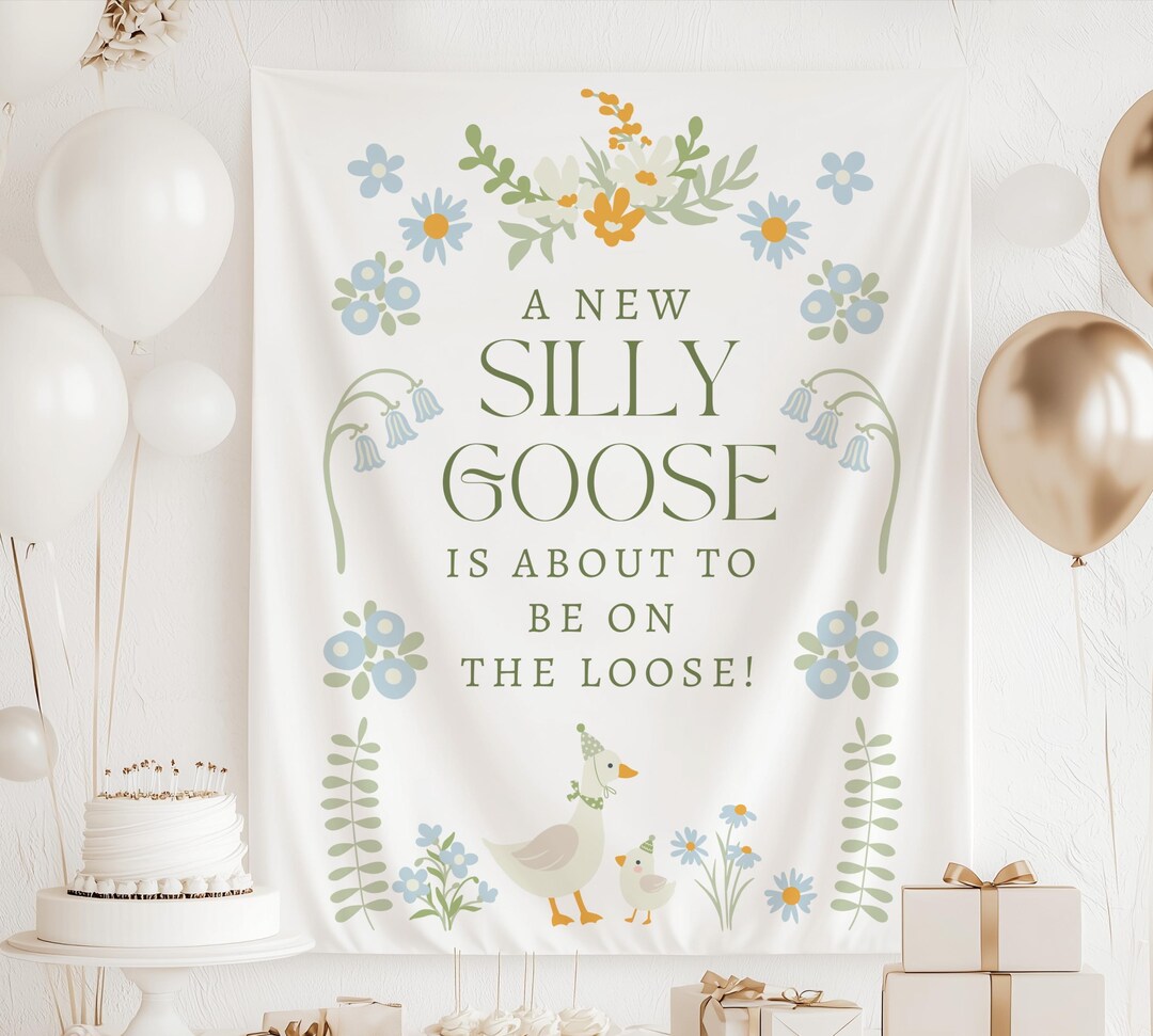 A New Silly Goose Baby Shower Banner Silly Goose Baby Shower Decor ...