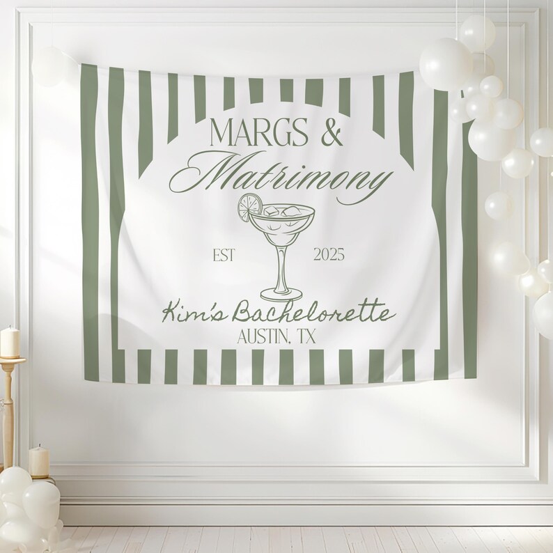 Margs and Matrimony Bachelorette, Margaritas and Matrimony Banner ...