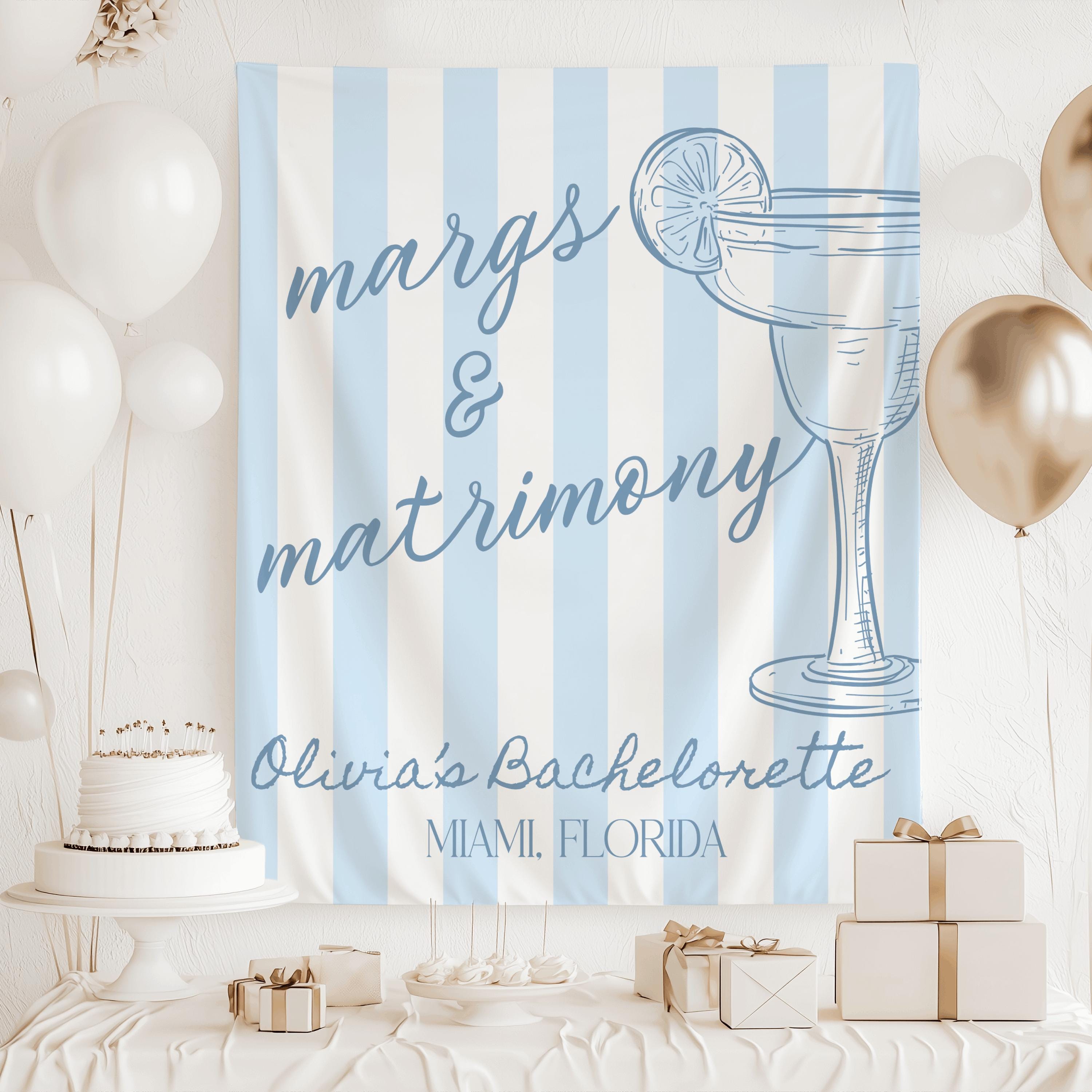 Margs and Matrimony Banner, Margaritas and Matrimony Decor, Margarita ...
