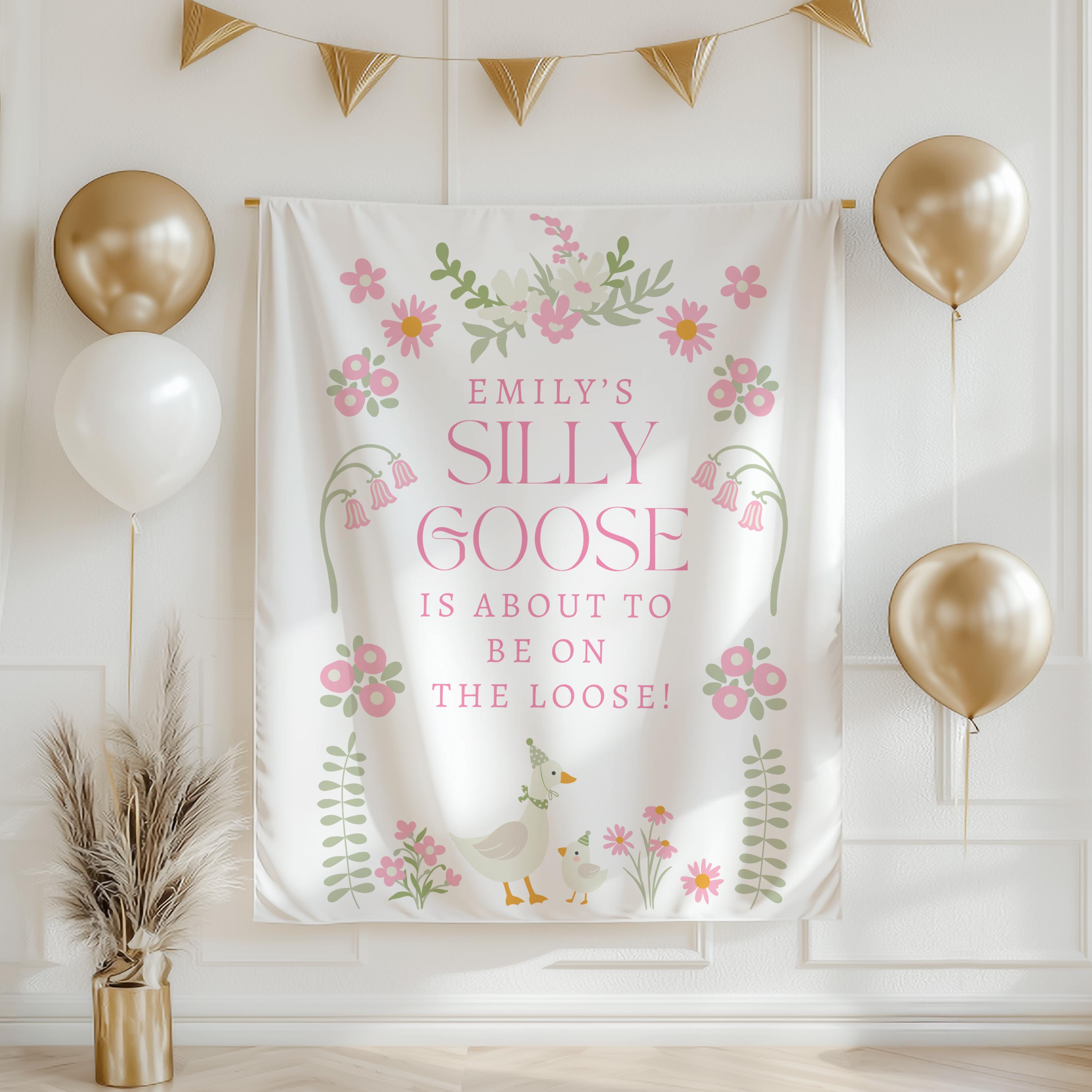 A New Silly Goose Baby Shower Banner Silly Goose Baby Shower Decor ...