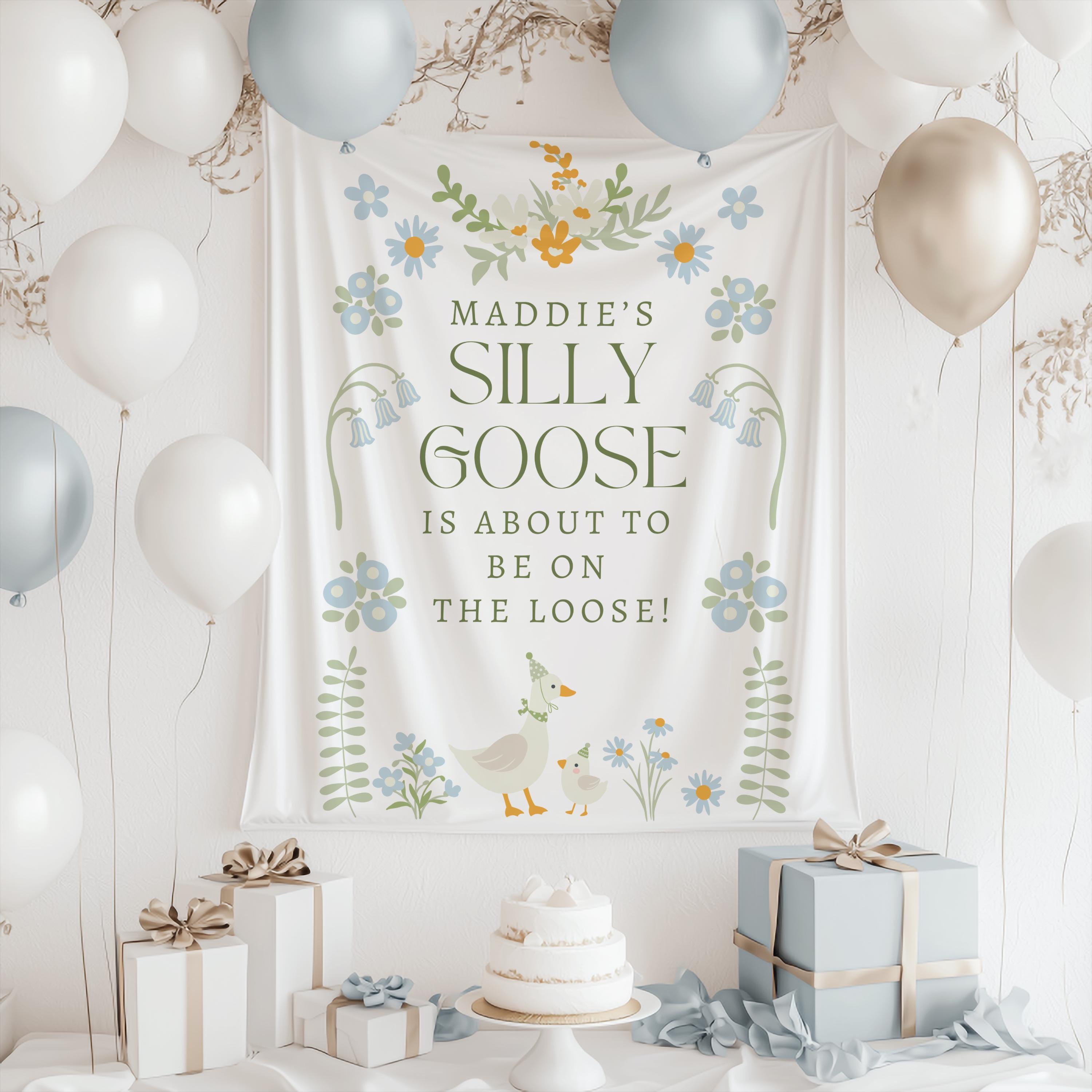 A New Silly Goose Baby Shower Banner Silly Goose Baby Shower Decor ...