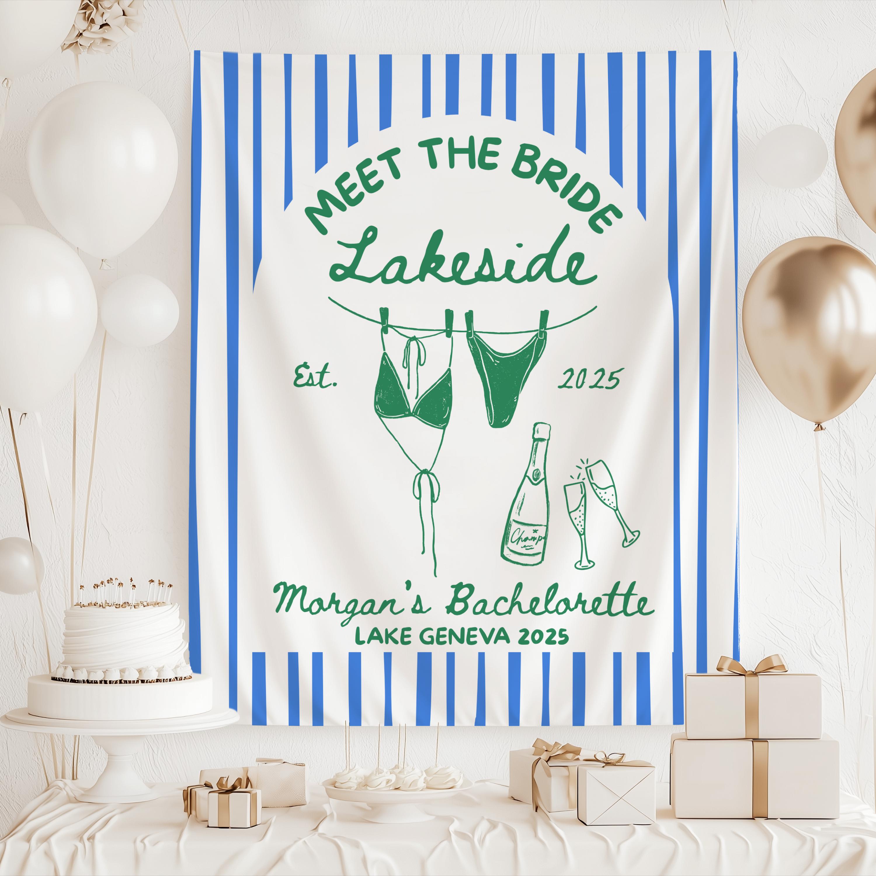 Lakeside With the Bride Banner, Meet the Bride Lakeside Bachelorette ...