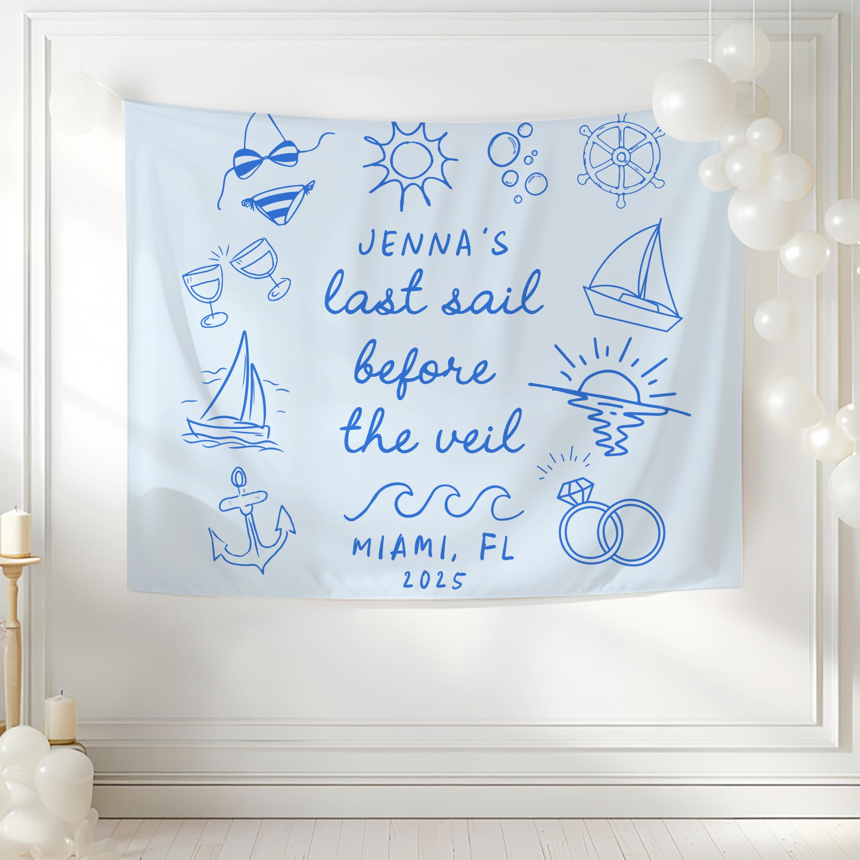 Last Sail Before the Veil Bachelorette Tapestry, Last Sail Before the ...
