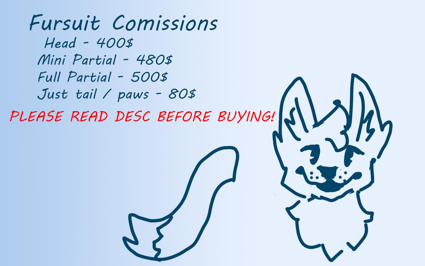 Fursuit Commissions Open READ DESCRIPTION - Etsy