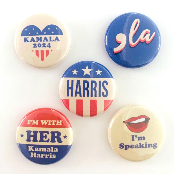 HARRIS WALZ 2024 Camouflage Button Democrat Pin Kamala for President ...