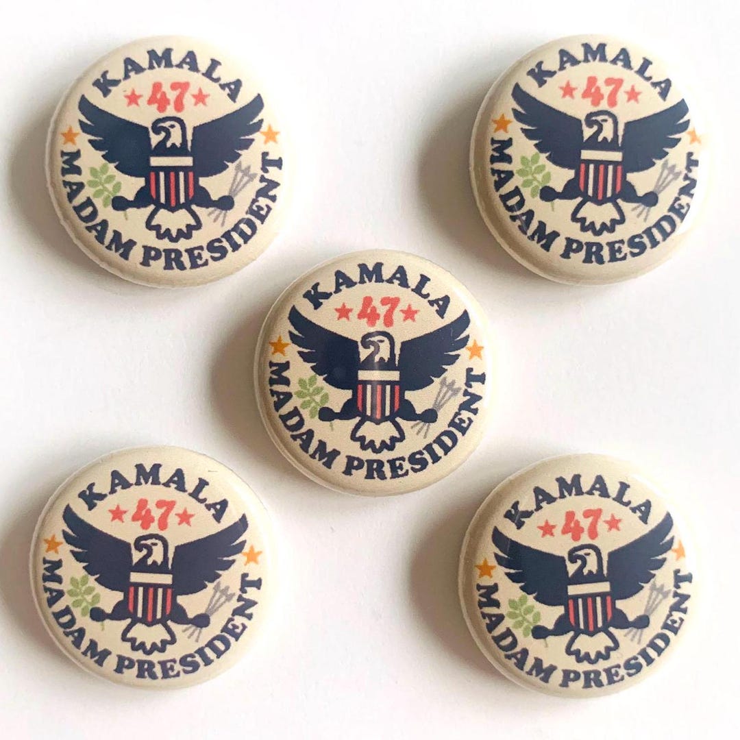 Madam President Kamala Harris Pin Pack Presidential Seal Button 2024 ...