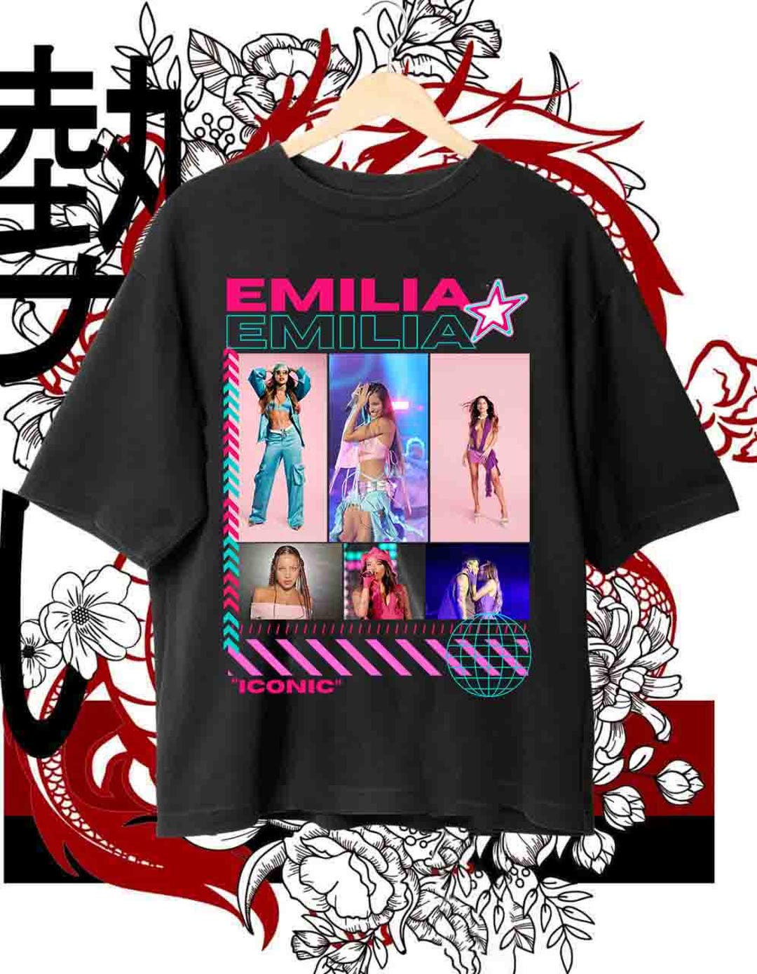 Emilia Mernes T-shirt, Latin Pop Star Apparel, Reggaeton Queen Shirt ...