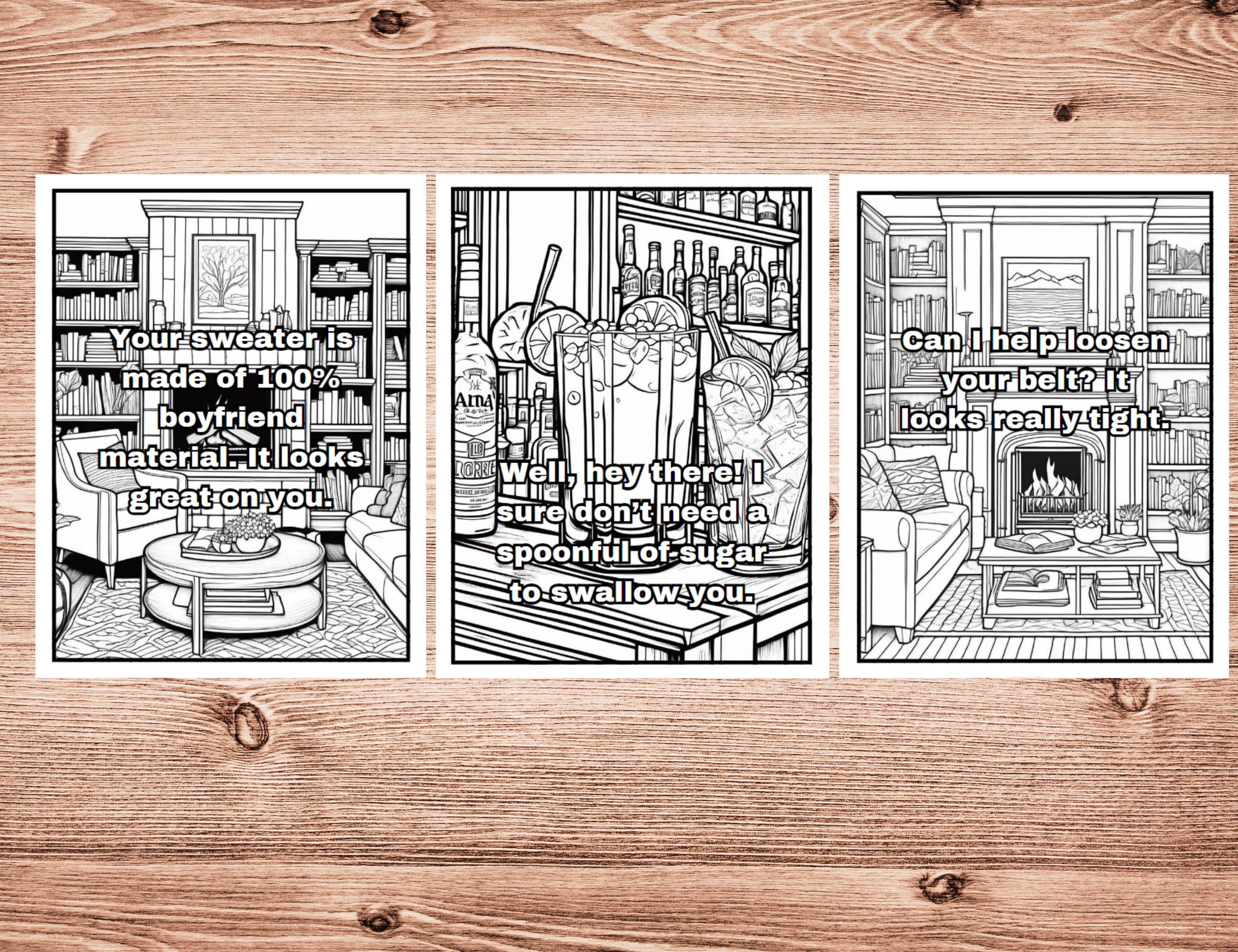 69 Smutty Coloring Sheets | Spicy Book Club | Adult Coloring Pages ...