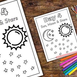 7 Days of Creation Coloring Pages | Instant Download | Printable Kids ...
