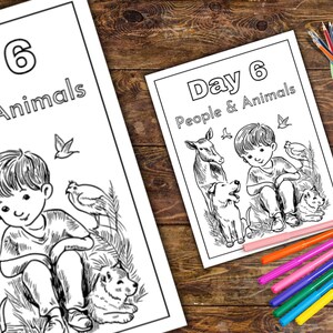 7 Days of Creation Coloring Pages | Instant Download | Printable Kids ...