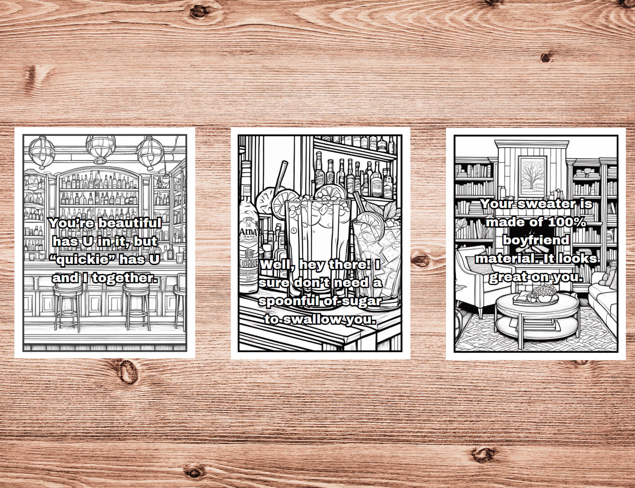 10 Smutty Coloring Sheets | Spicy Book Club | Adult Coloring Pages ...