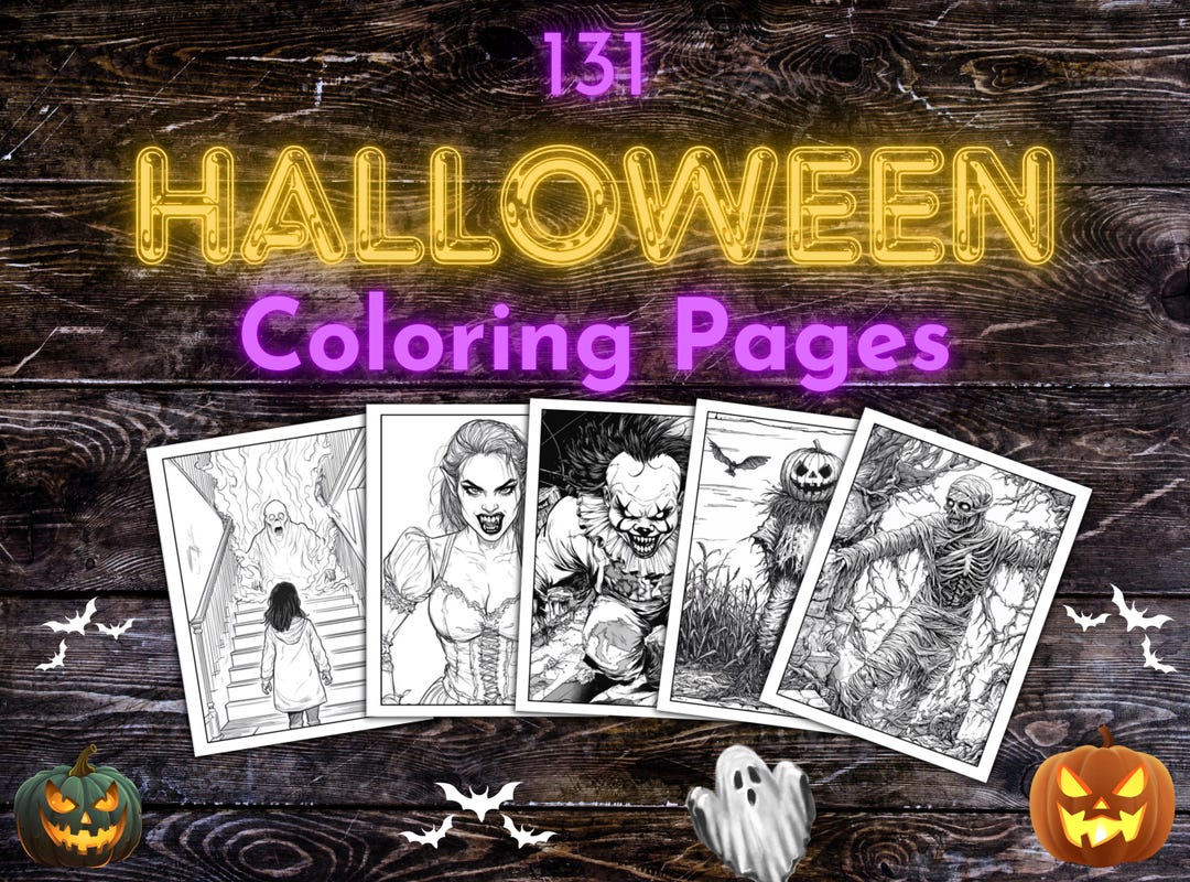 Halloween Coloring Pages, Spooky Coloring Pages, Horror Coloring Pages ...