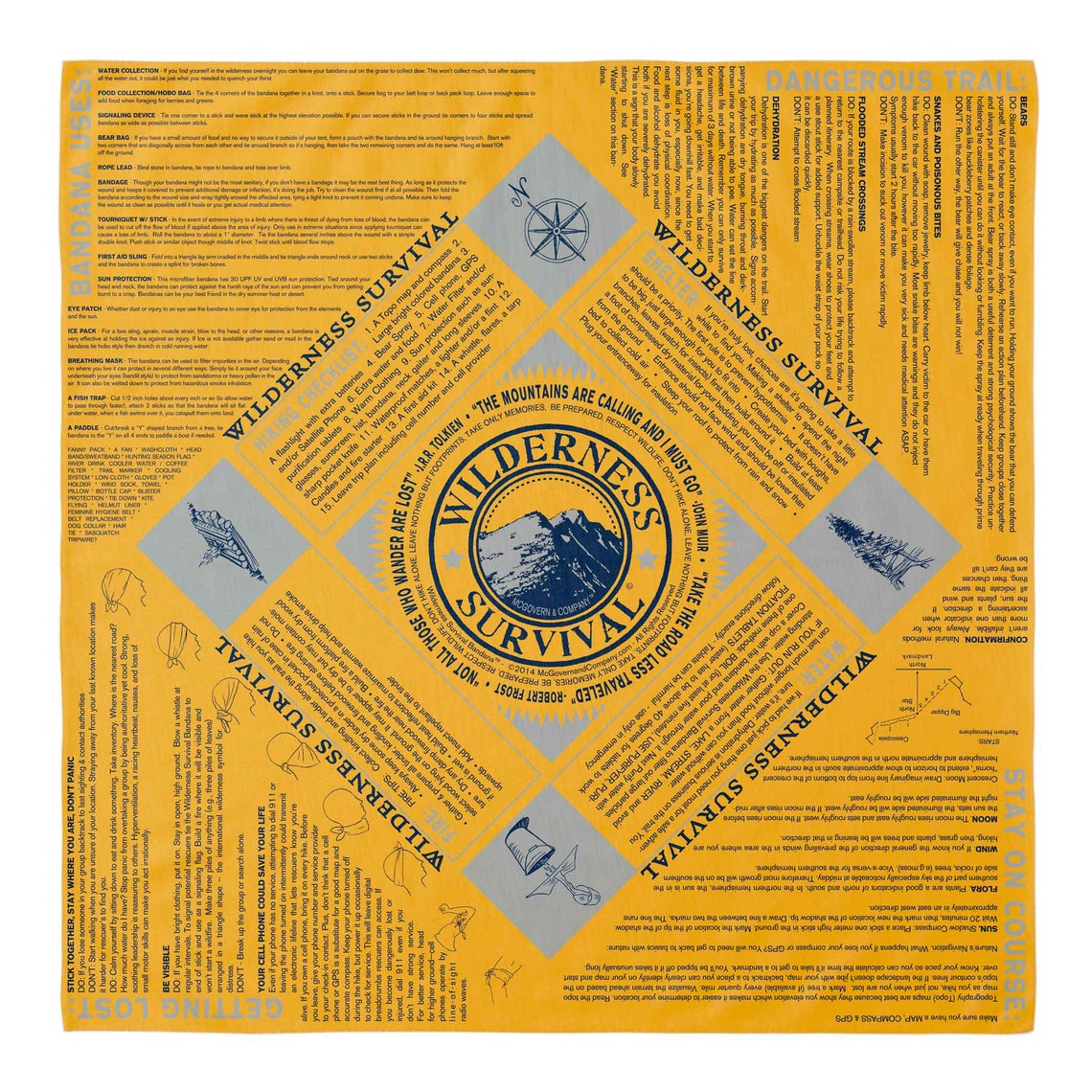 Bark Ranger Wilderness Survival Bandana - Etsy