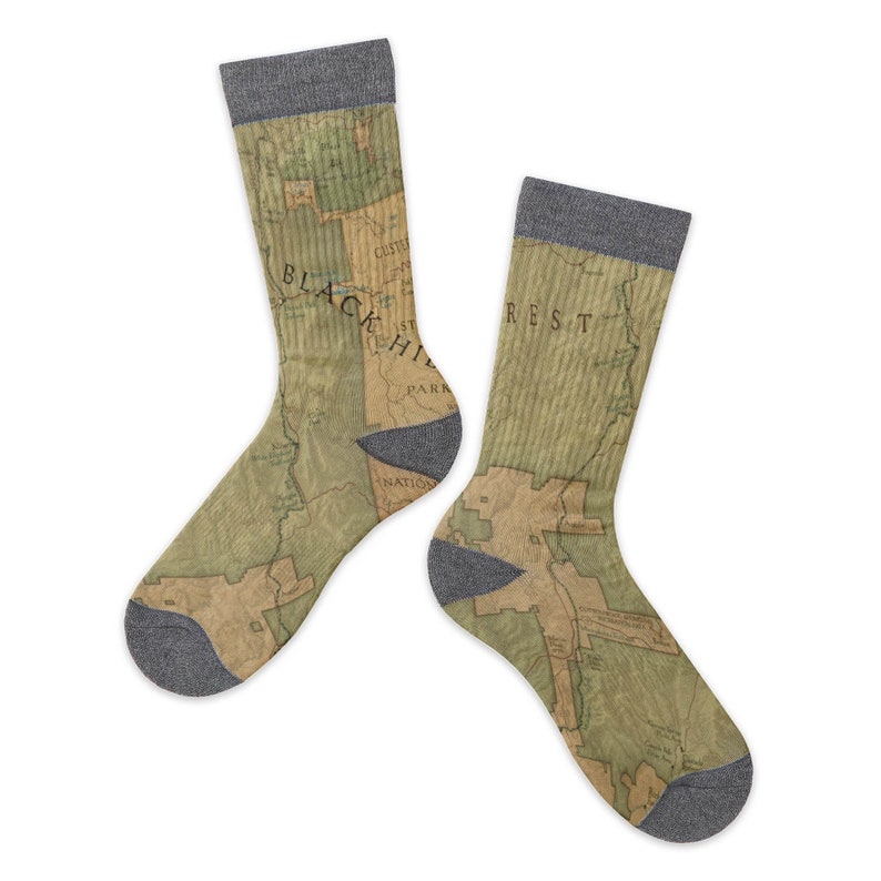 Black Hills National Forest Map Socks - Etsy