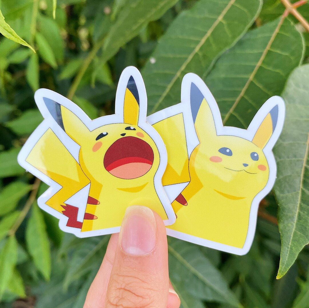 Pikachu Vinyl Sticker Inspired by Pop Cat Meme - Etsy