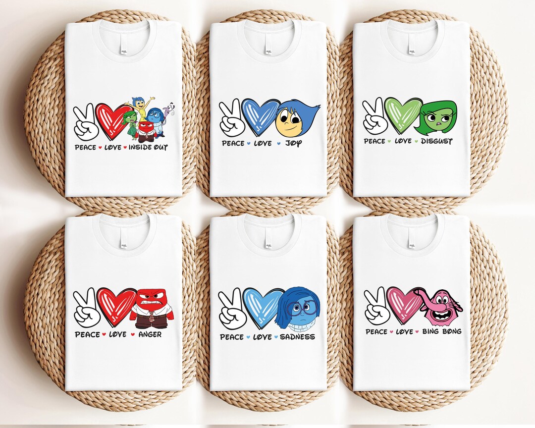 Peace Love Inside Out Shirt, Disney Family Matching Trip 2025 Shirt, Today is A Core Memory Day ...