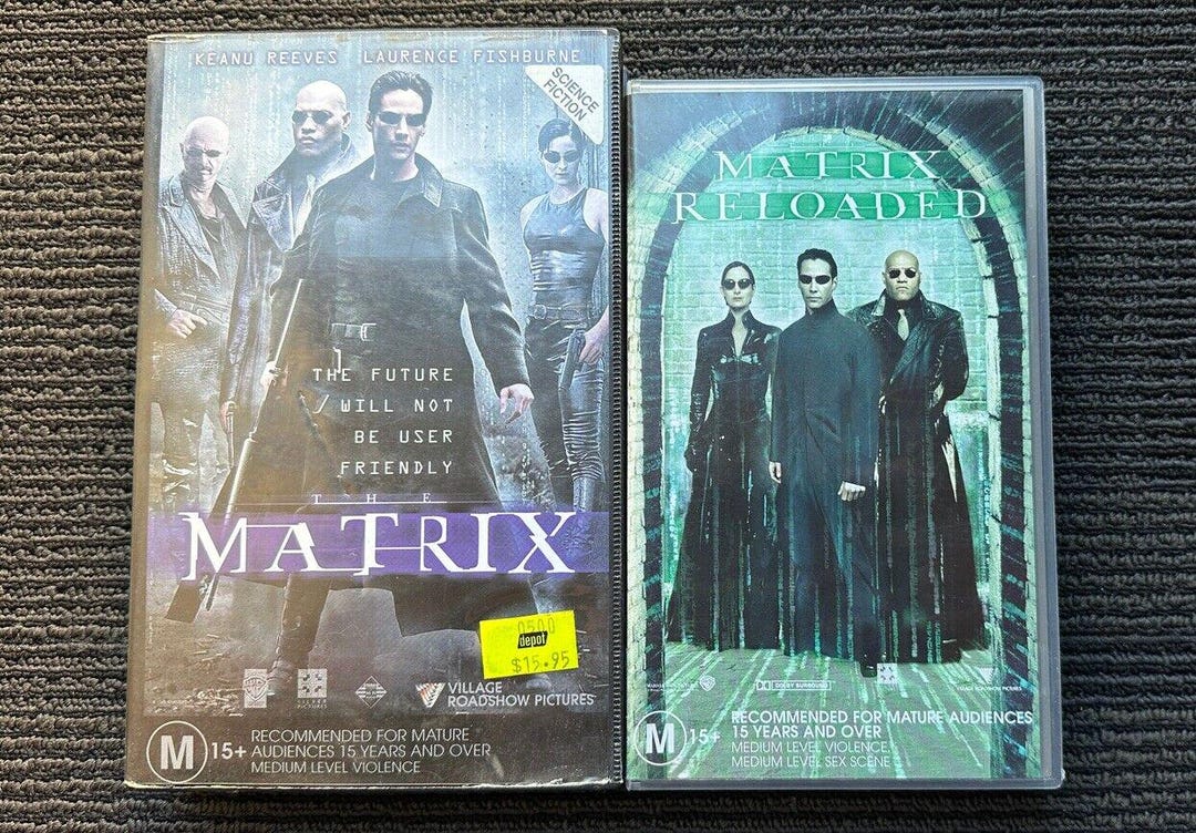 2x VHS the Matrix and the Matrix Reloaded - Etsy