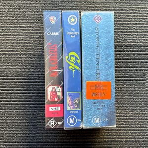 4x VHS - Carrie, Cujo, Storm of the Century - Stephen King - Etsy Australia