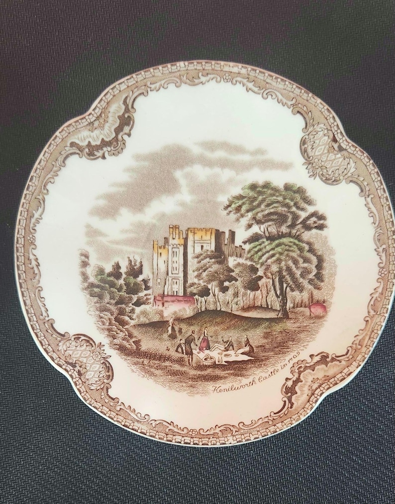 Johnson Bros. England, "old Britain Castles" Saucers. Vintage Brown ...