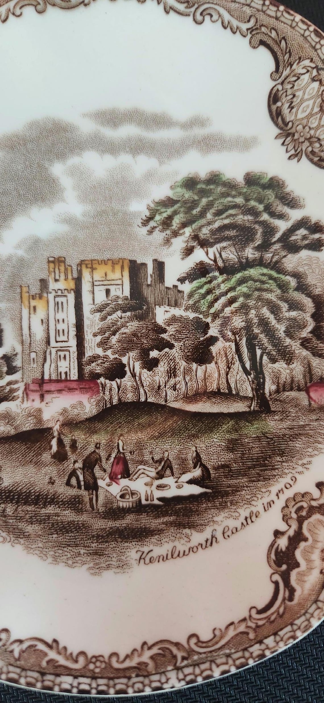 Johnson Bros. England, "old Britain Castles" Saucers. Vintage Brown ...