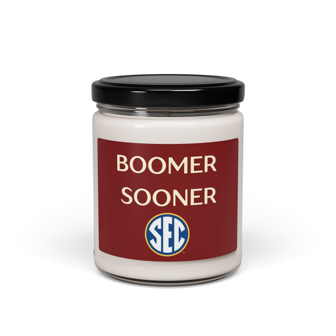 SEC BOOMER SOONER Candle, Welcome to the Southeastern Conference 9oz - Etsy