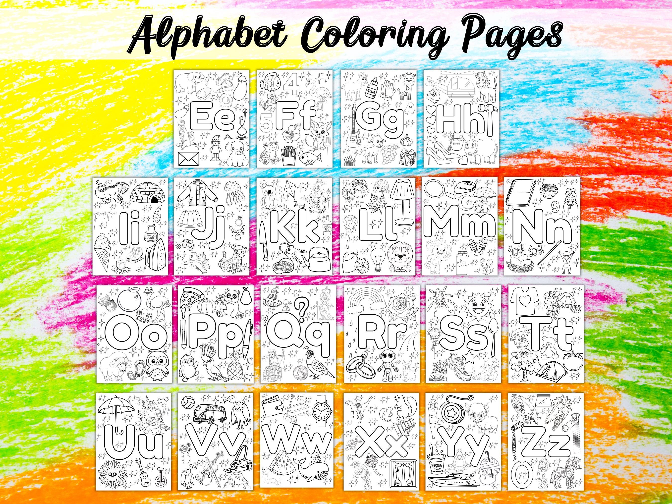 Printable Alphabet Coloring Pages for Kids, Toddlers, Preschoolers ...