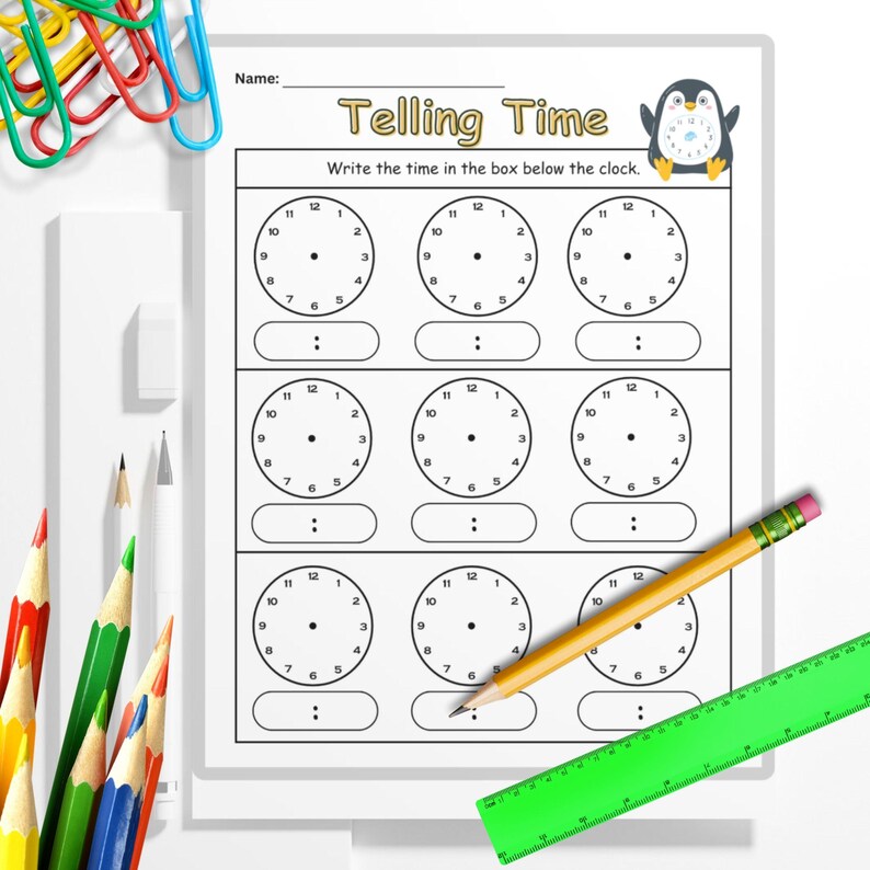 Learning to Tell Time Worksheets - Digital and Analog Clock Activities ...