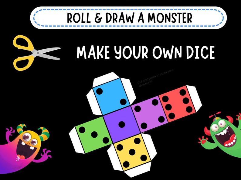 Halloween Monster Drawing Activity - Fun Kit Printable Children Project ...