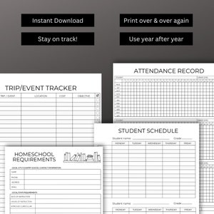 50+ Homeschool Forms Bundle Documents Printable Tracker Schedule Log ...