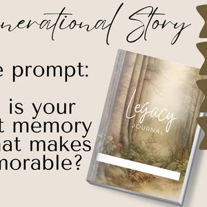 Legacy Journal | A Generational Story | 45 Prompts | Family Keepsake ...