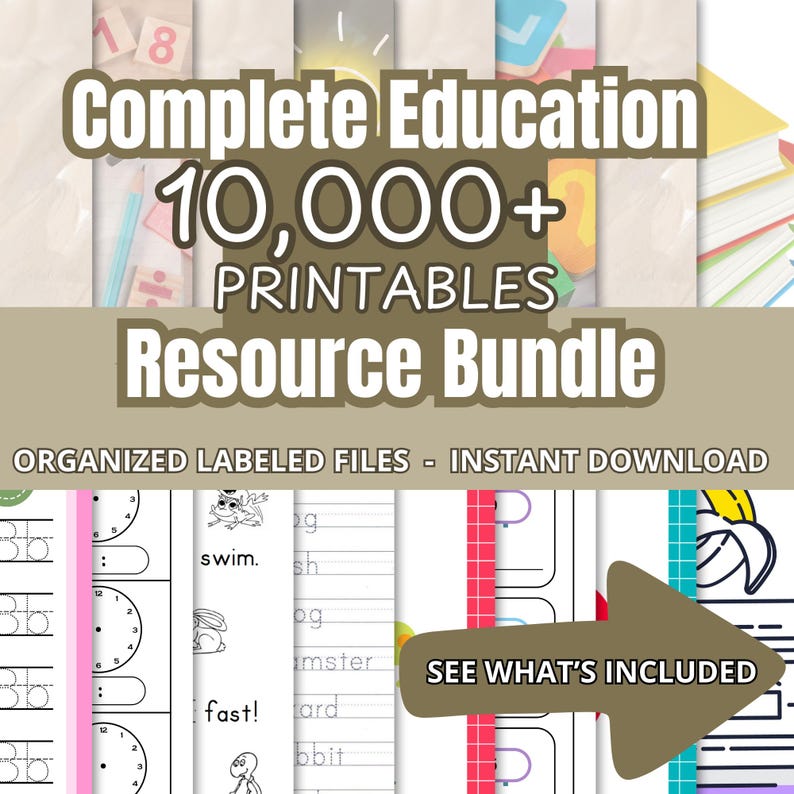Educational Printable Bundle Homeschool Curriculum Resource Elementary ...