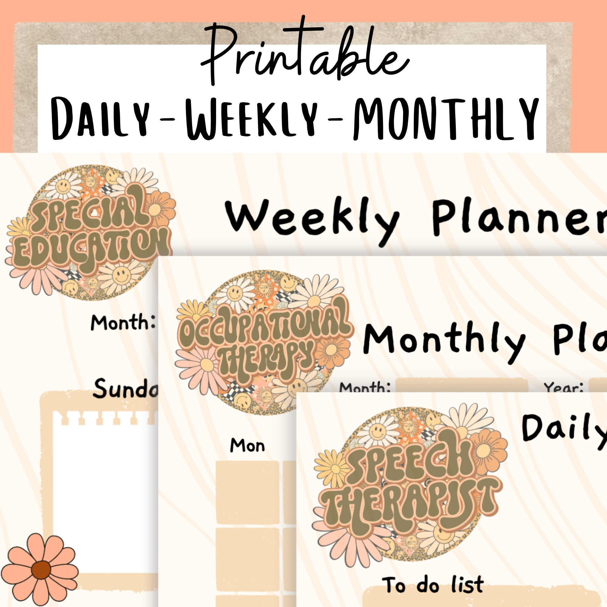Special Education Planner Set: Daily, Weekly, Monthly (digital Download ...