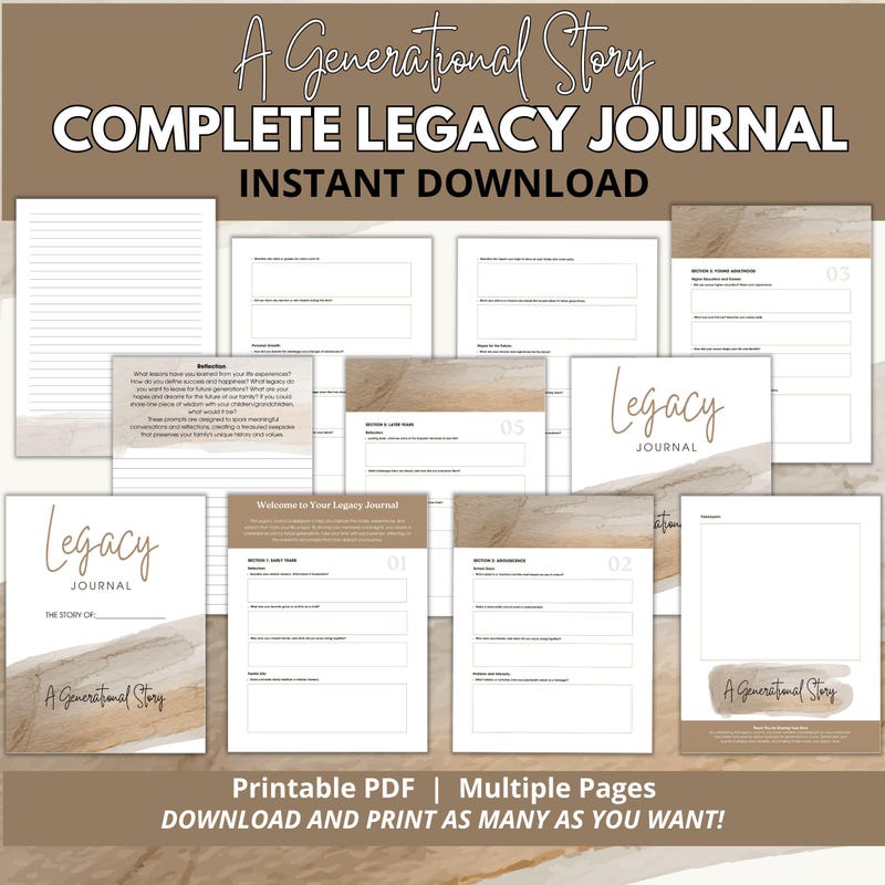 Legacy Book Personalized - Etsy
