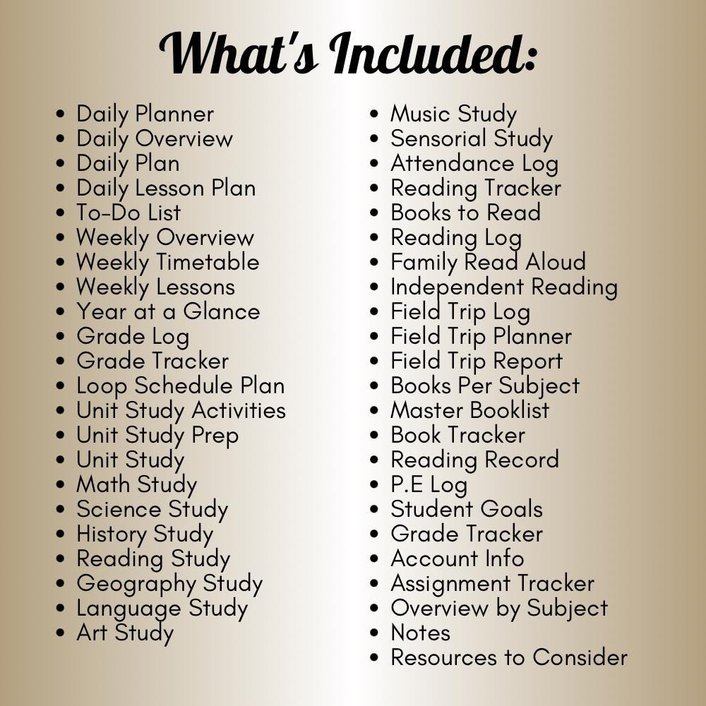 50+ Homeschool Forms Bundle Documents Printable Tracker Schedule Log ...