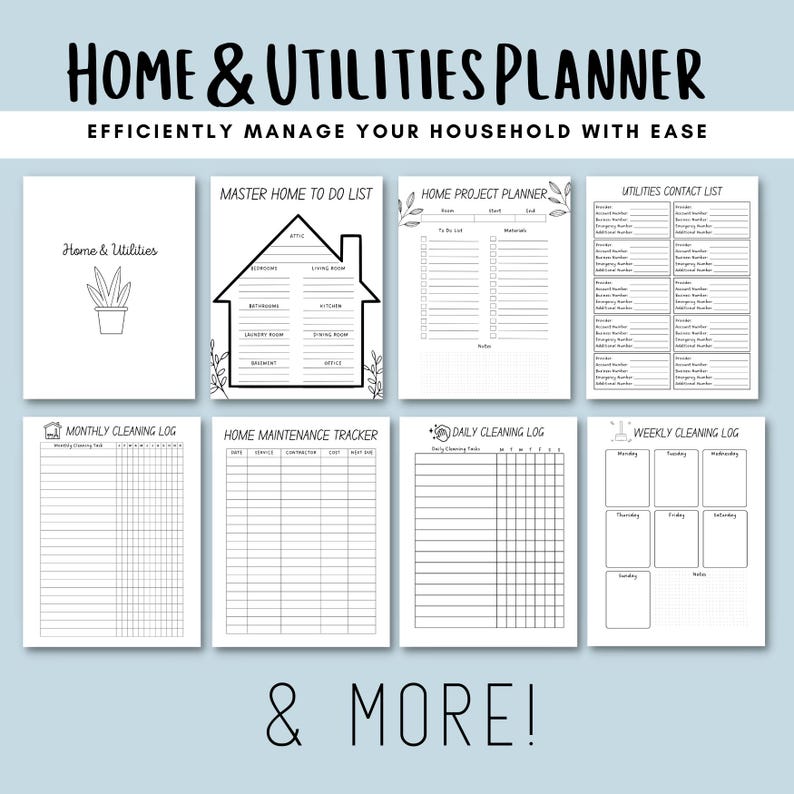 ADHD Life Binder Printable, Home Management Planner for Busy Moms ...