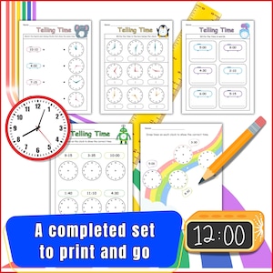 Learning to Tell Time Worksheets - Digital and Analog Clock Activities ...