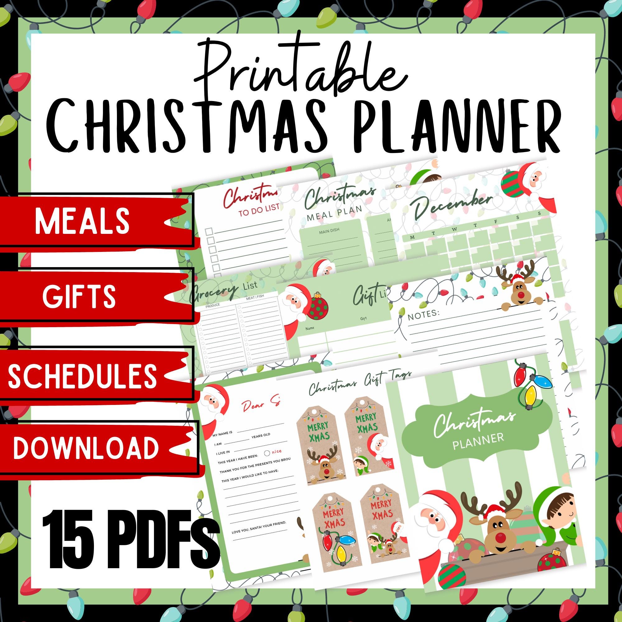 Christmas Planner Printable | Christmas Planner Kit | Christmas Planner ...