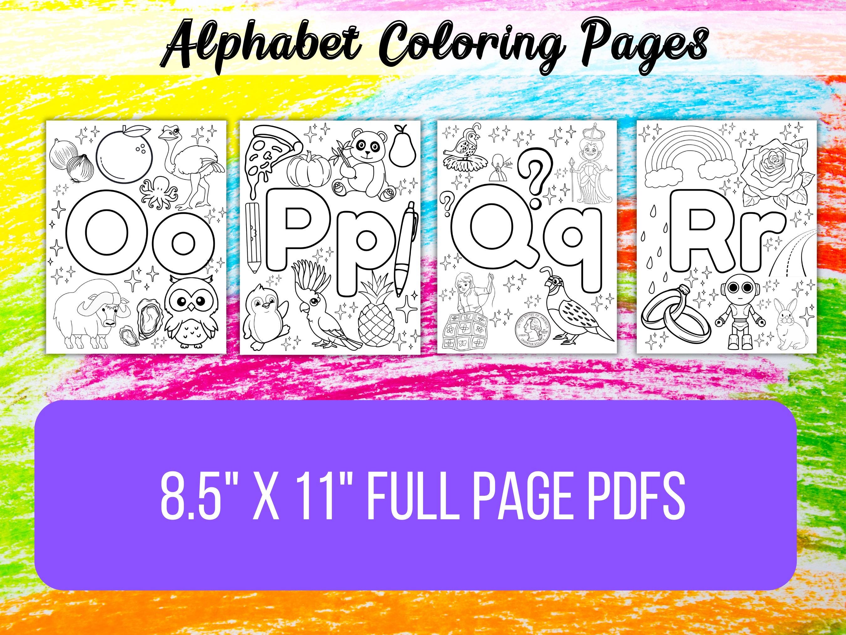 Printable Alphabet Coloring Pages for Kids, Toddlers, Preschoolers ...