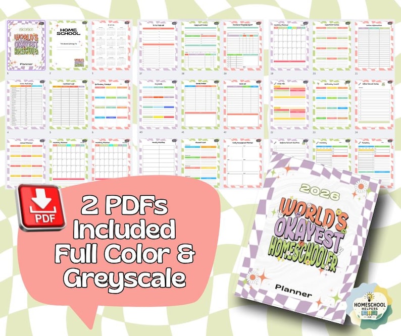 2026 Homeschool Planner: Fun Theme, Lesson Plans, Calendars (printable ...