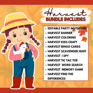 Fall Harvest Activity Party MEGA Bundle 60 Pages of Fun Pre-k ...